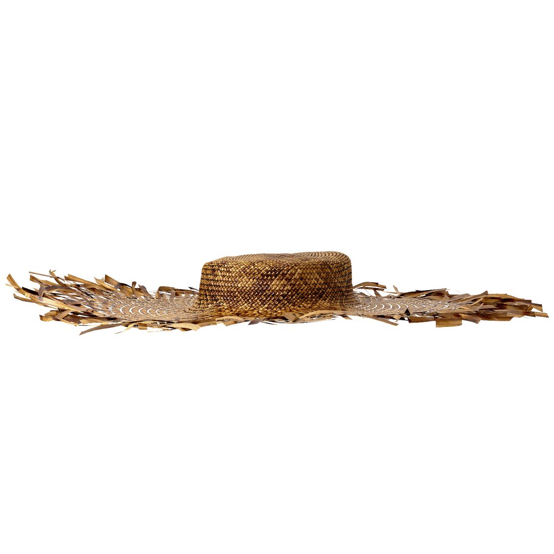 Balinese Straw Wicker Hat Bamboo Woven Wall Decora - 3D Model for VRay