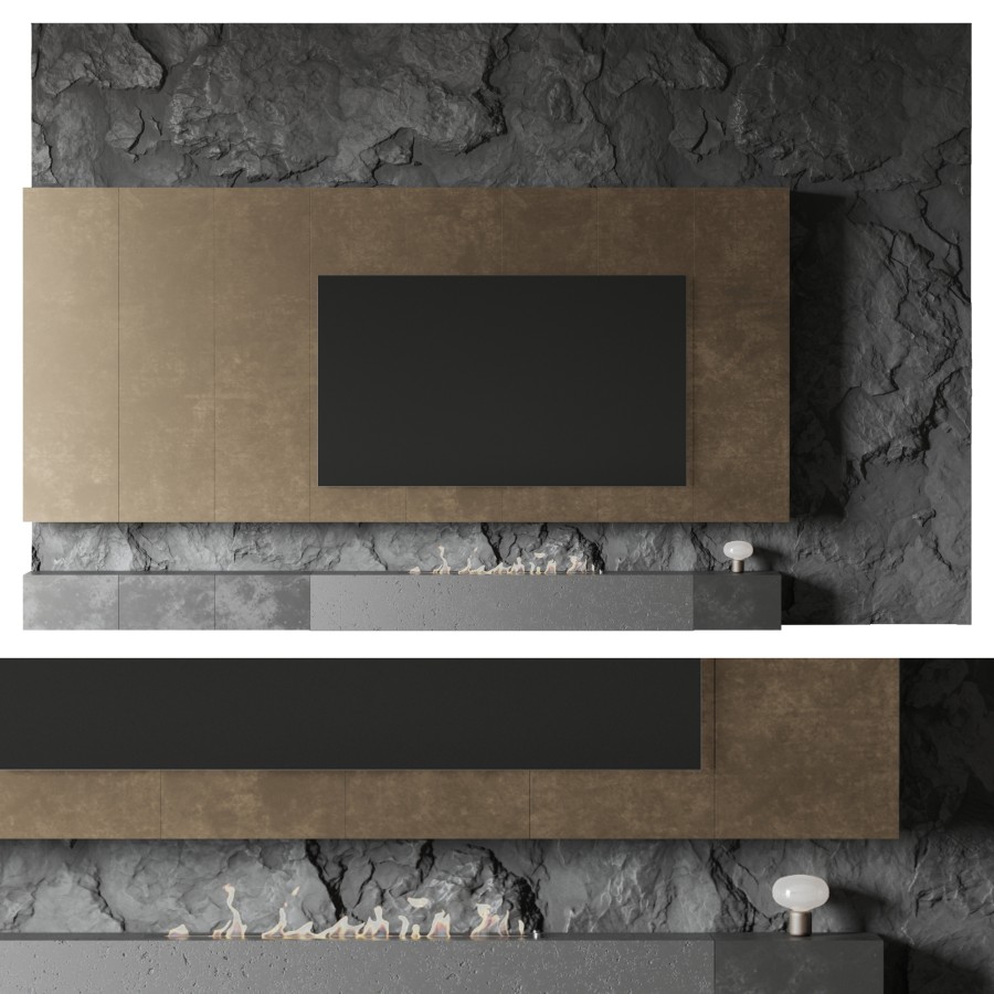 Tv Rock Panel №2 - 3D Model for Corona