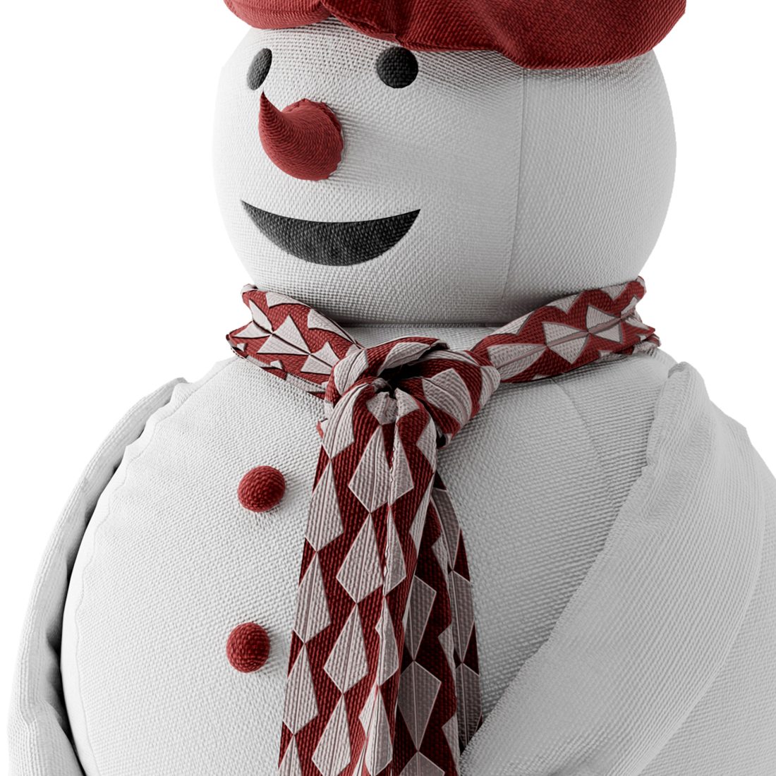 Snowman Fabric - 3D Model for VRay
