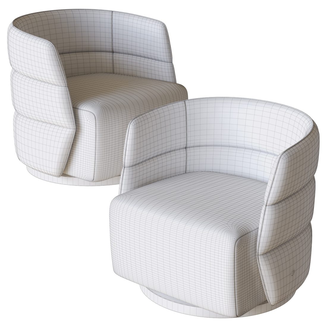 Couture Armchair By Natuzzi 3D Model for VRay, Corona | CGMood