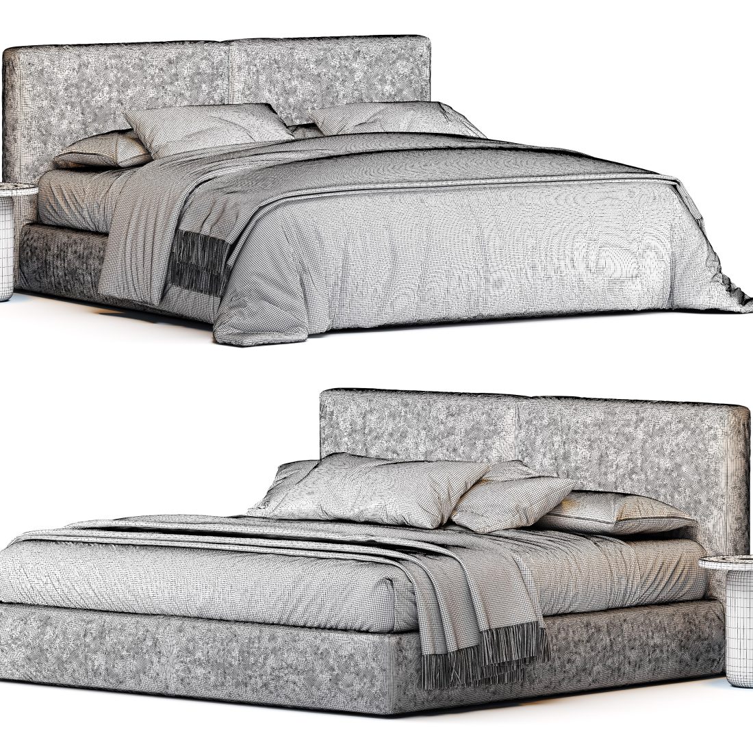 Zico Bed - 3D Model for VRay, Corona