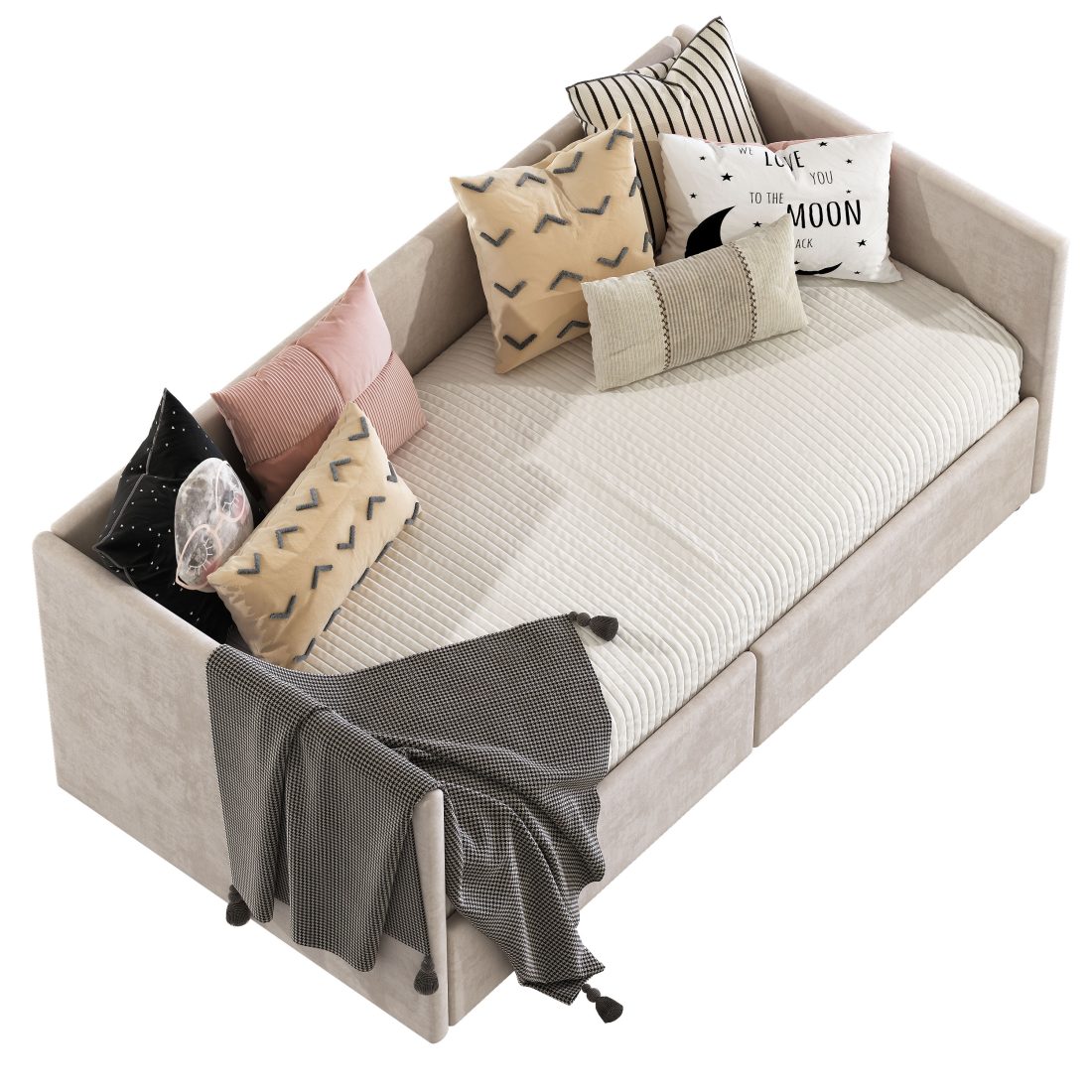Set 249 Sofa Bed Queer Eye Charis - 3D Model for VRay, Corona