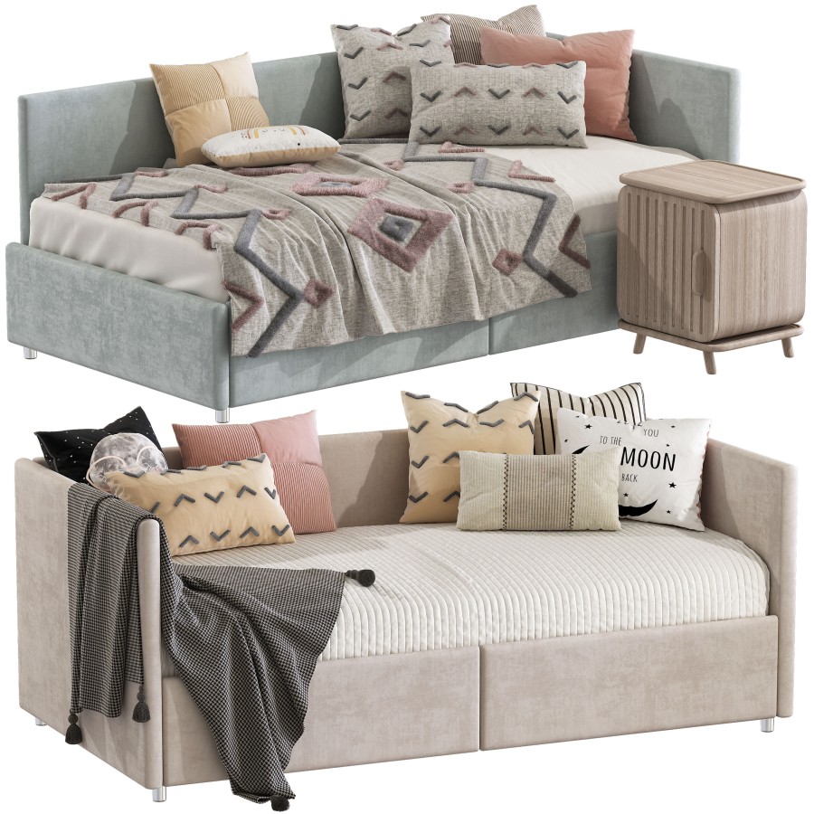 Set 249 Sofa Bed Queer Eye Charis - 3D Model for VRay, Corona