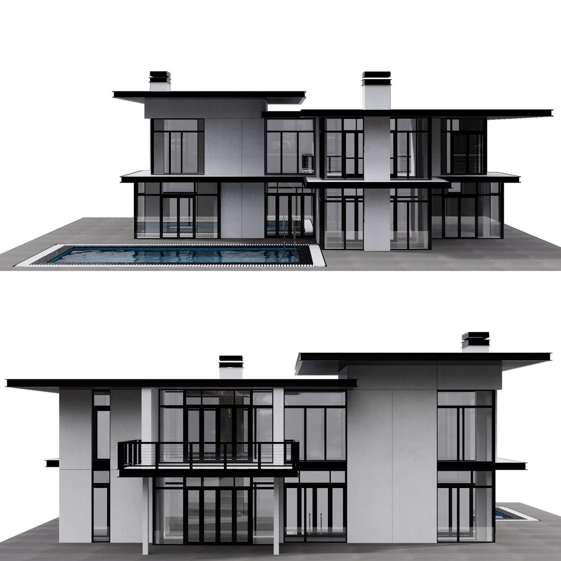 Modern House No5 3D Model for VRay, Corona | CGMood