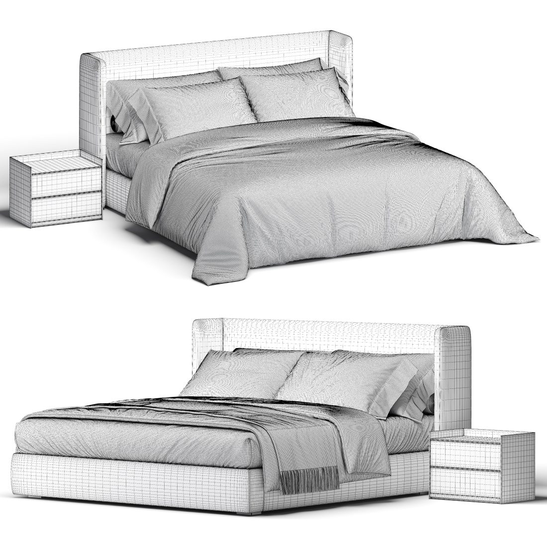 Mira M Bed 3D Model for VRay, Corona | CGMood