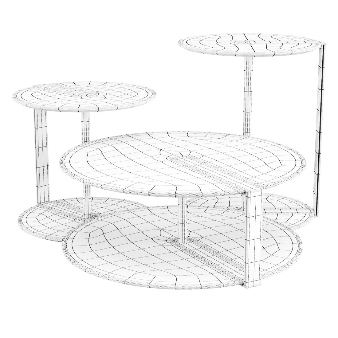 Giorgetti Meda: Clamp - Coffee And Side Tables - 3D Model for Corona