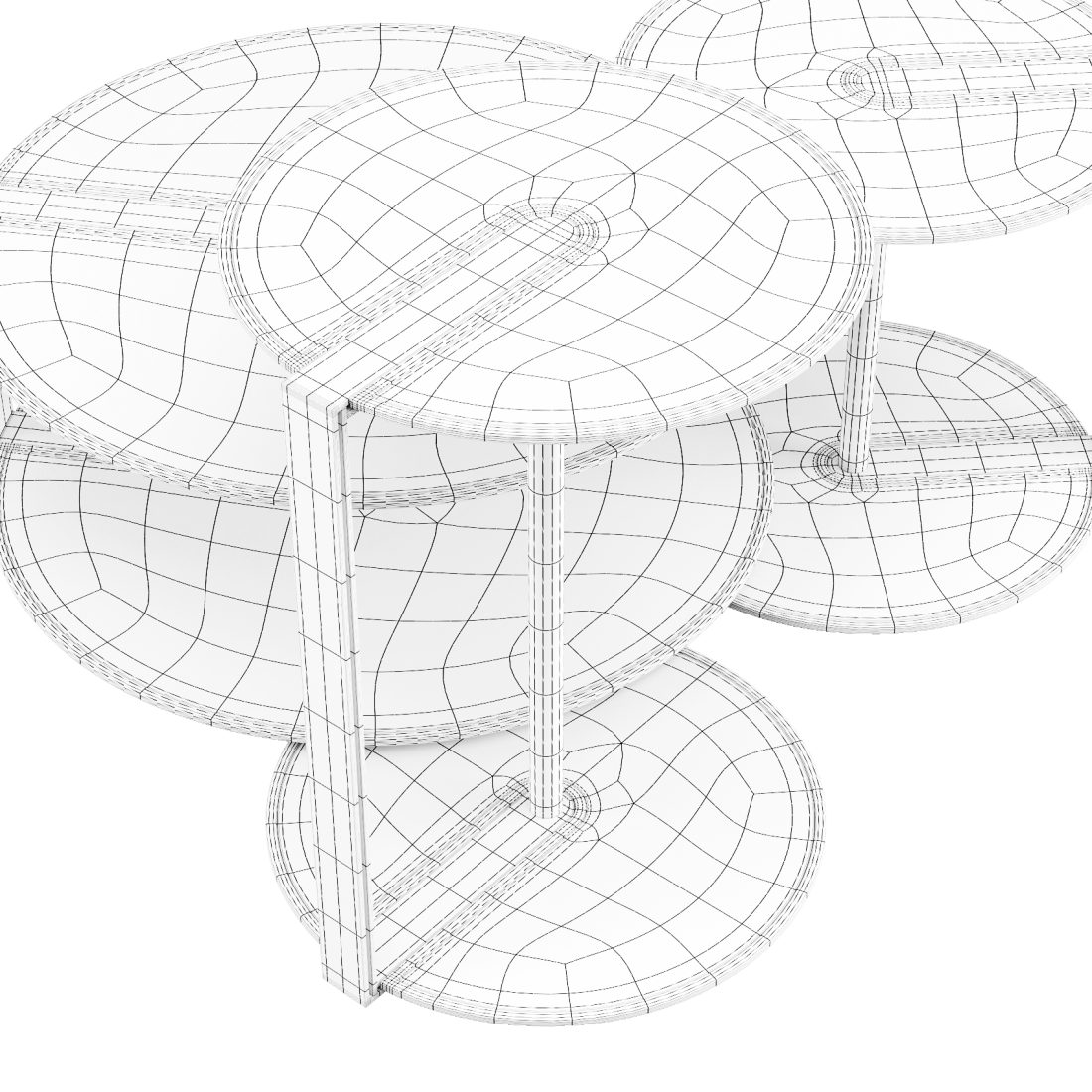 Giorgetti Meda: Clamp - Coffee And Side Tables - 3D Model for Corona