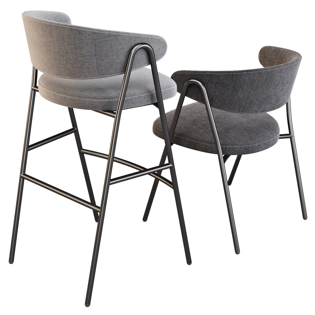 Parla: Chia - Dining Chair And Bar Stool - 3D Model for Corona