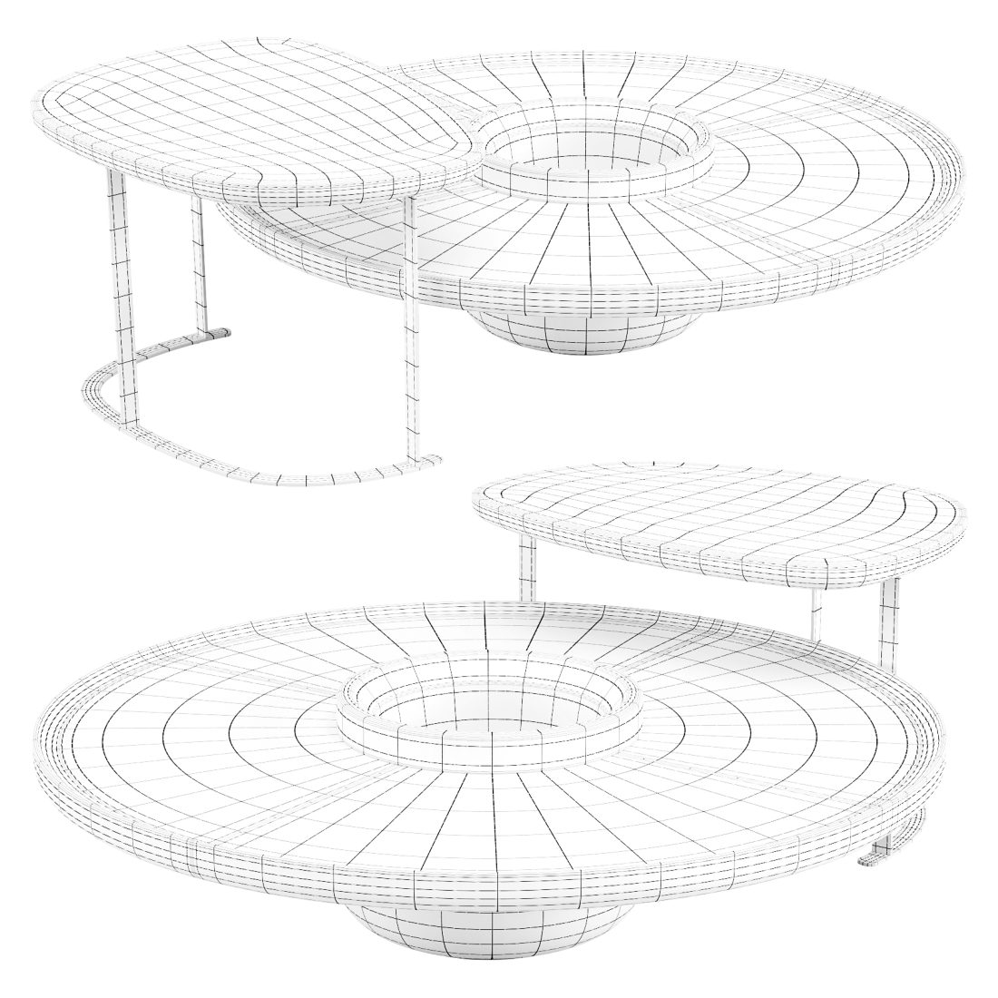 Giorgetti: Ray And Gimlet - Coffee And Side Tables - 3D Model for Corona
