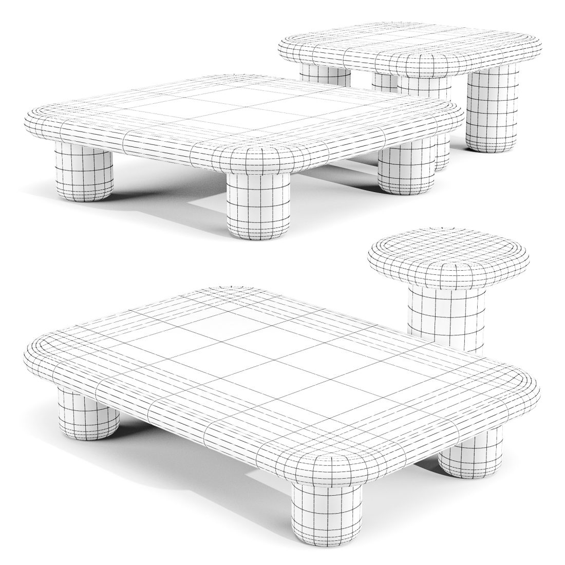 Mogg: Bilbao - Coffee And Side Tables - 3D Model for Corona