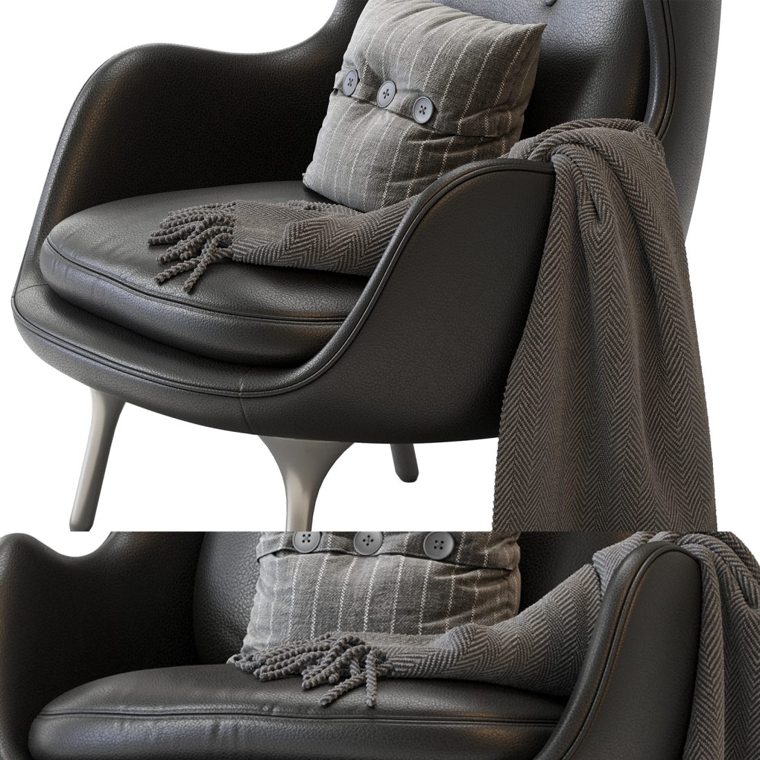 Ro Easy Chair Leather - 3D Model for Corona