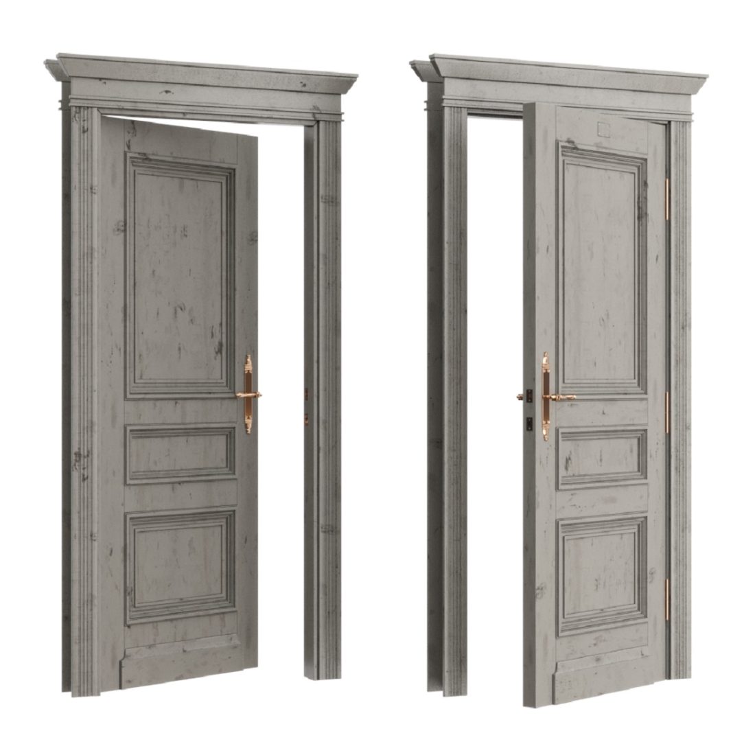 Doors Brothers French Door 2 3D Model for Corona | CGMood