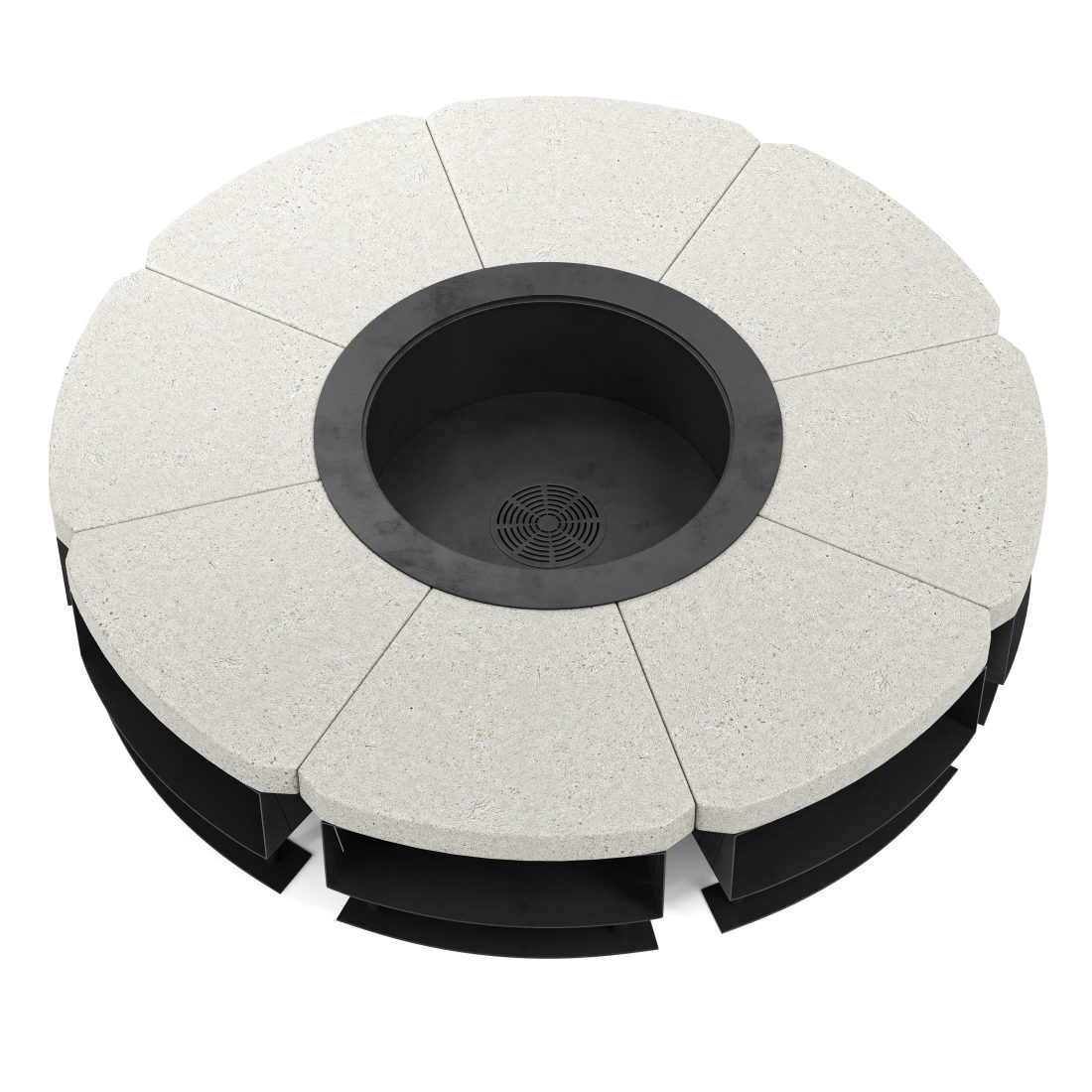 Hetta Black Fire Pit - 3D Model for VRay, Corona