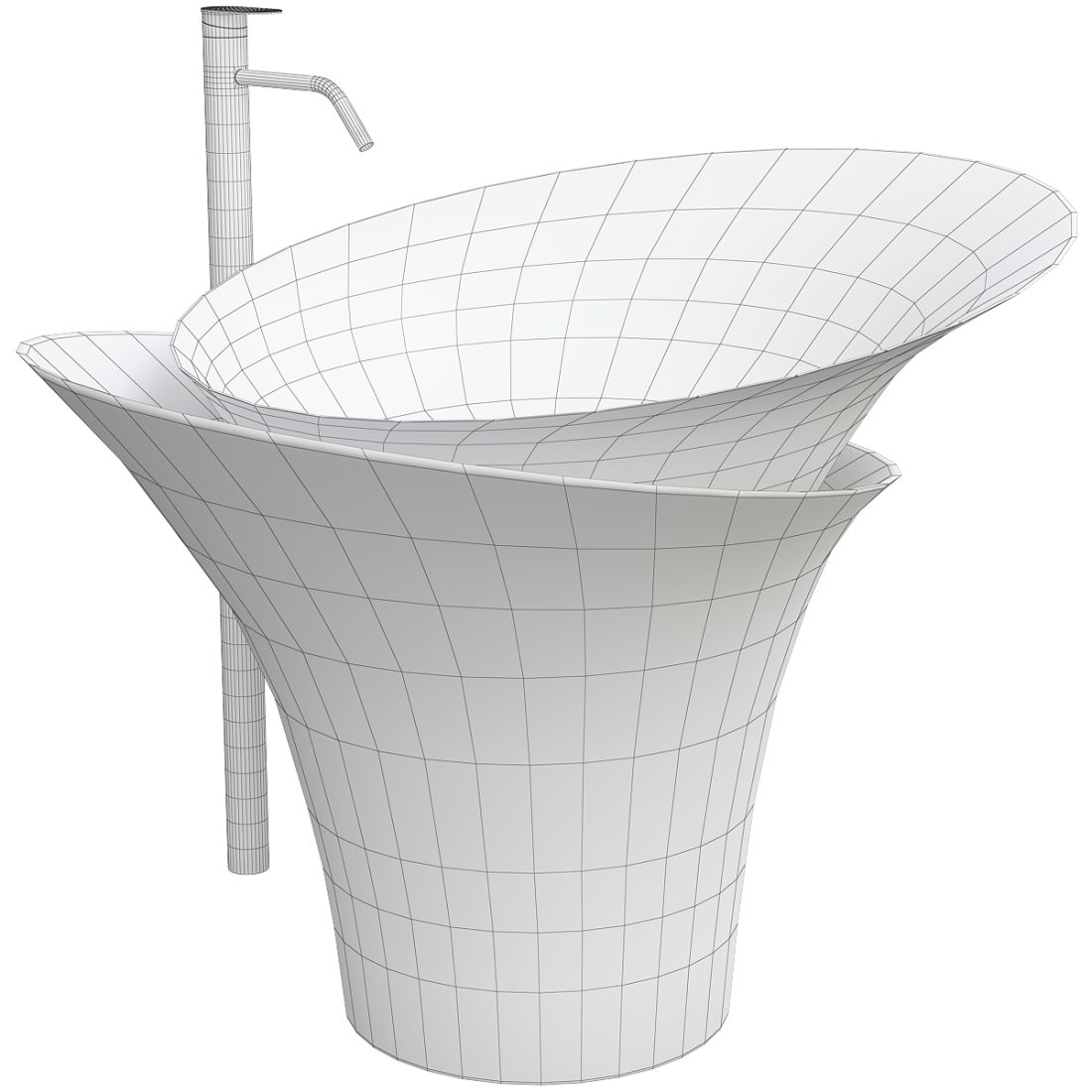Wash Basin V004 - 3D Model for VRay