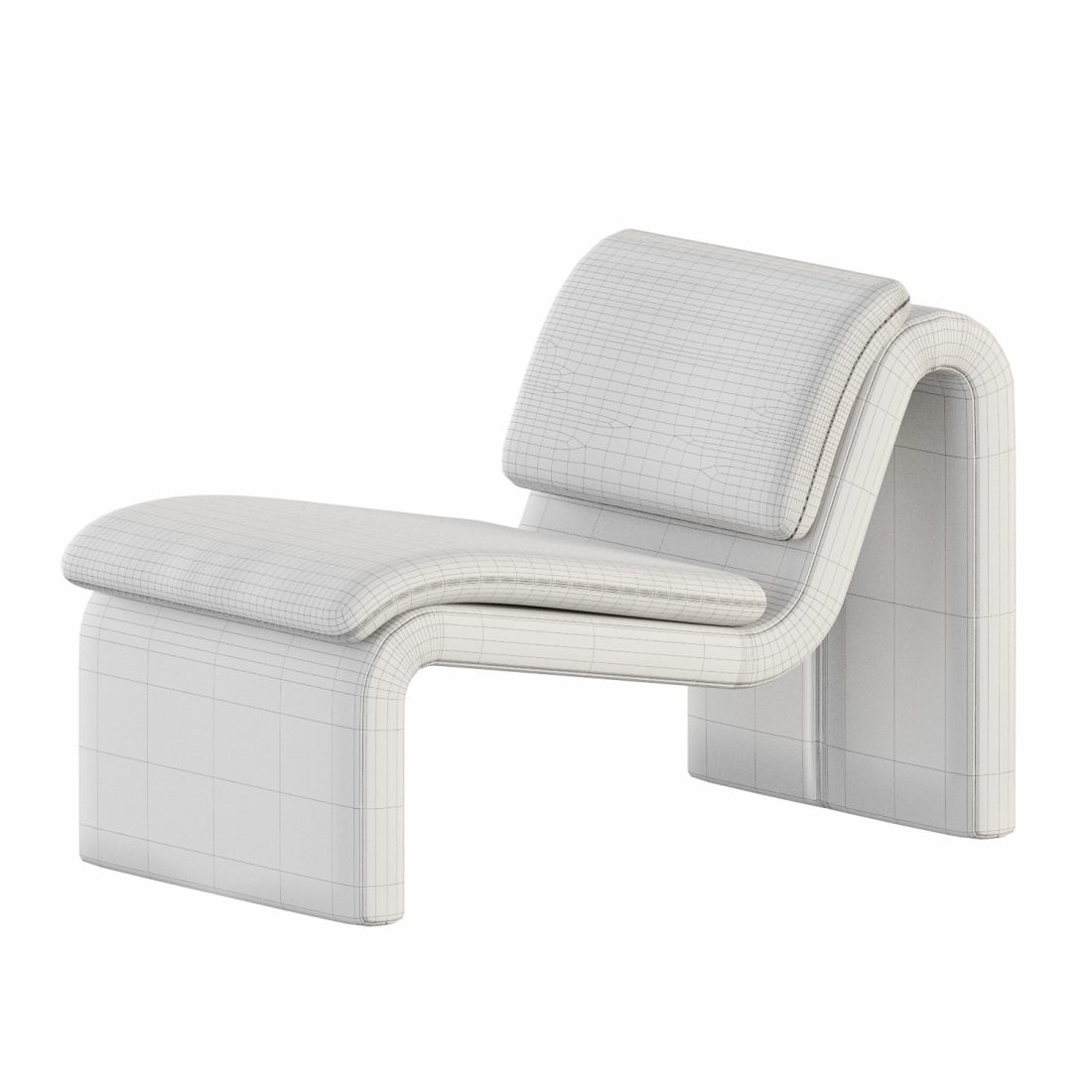 Wally Curvature Chair - 3D Model for Corona