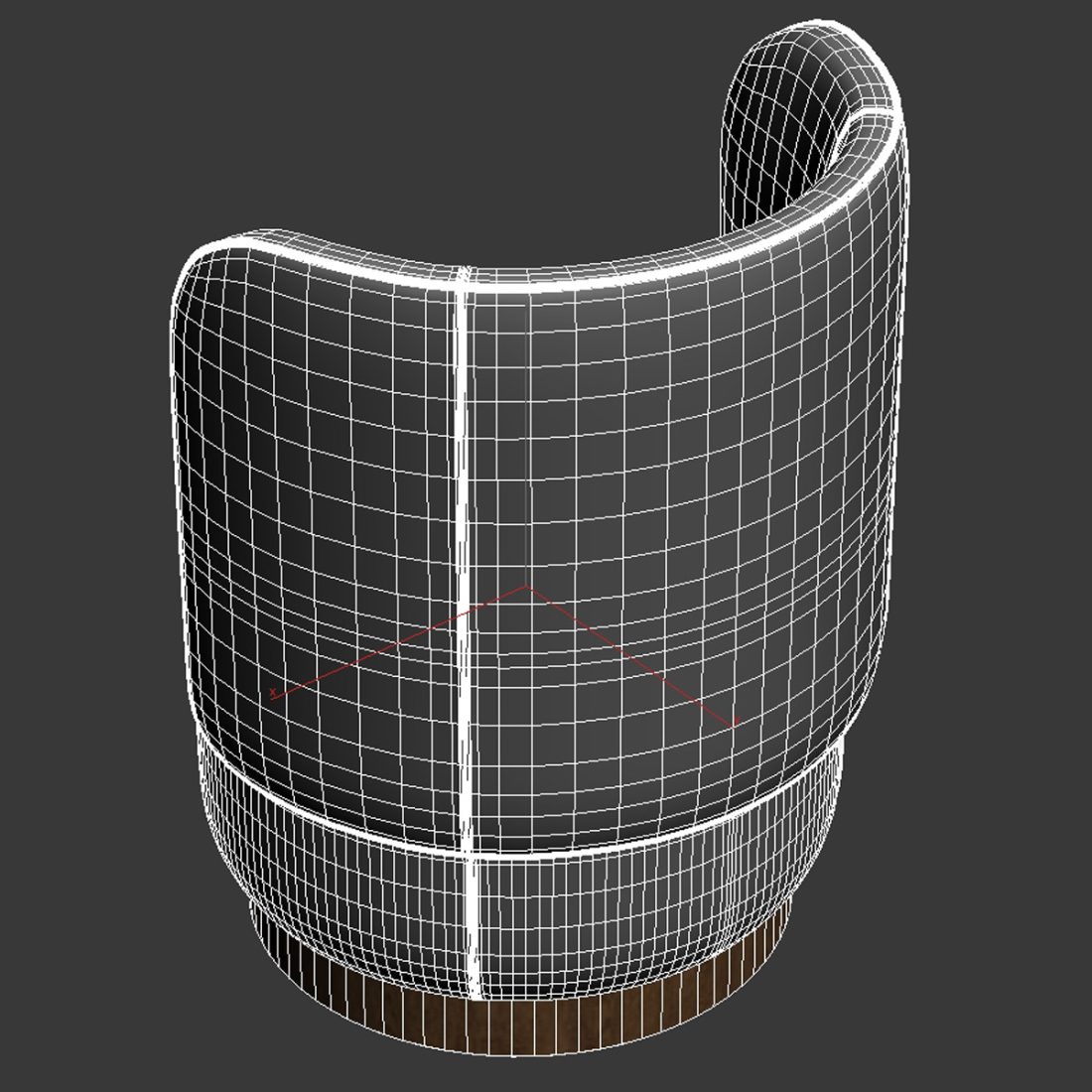 Sandler Seating Tablet Round Side Chair - 3D Model for VRay