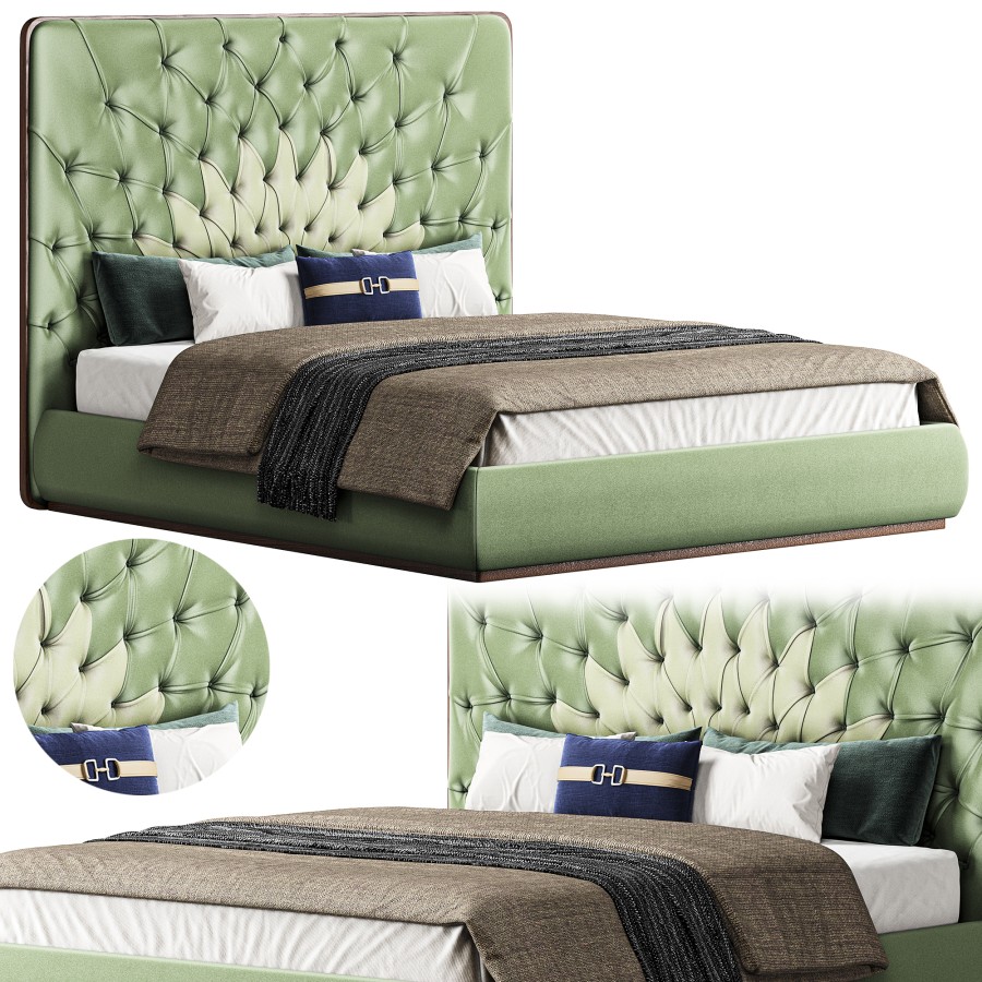 Vertigo Green Bedroom By Opera Contemporary - 3D Model for Corona