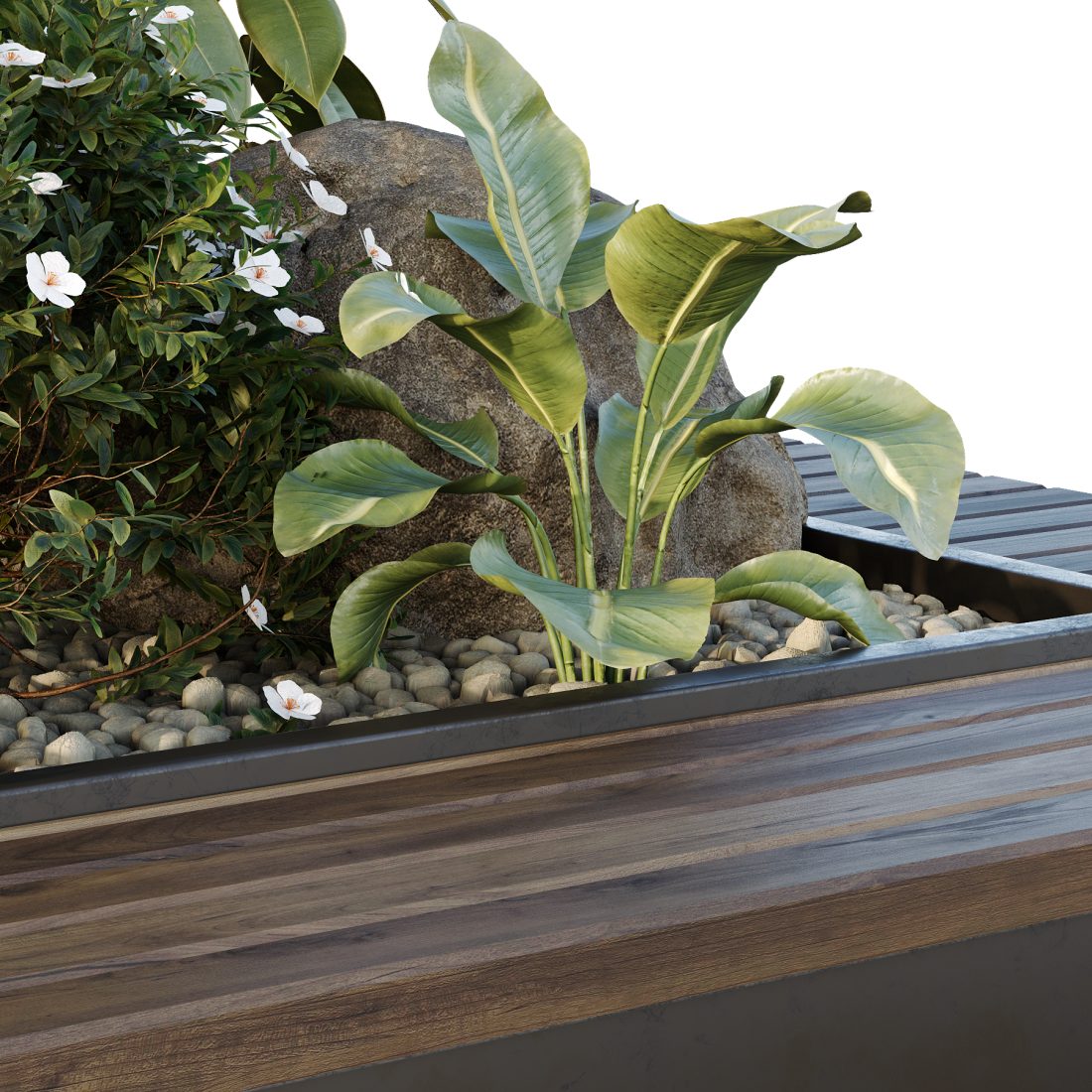 Hq Tree And Bush Garden Box Outdoor Vol 46 - 3D Model for VRay, Corona