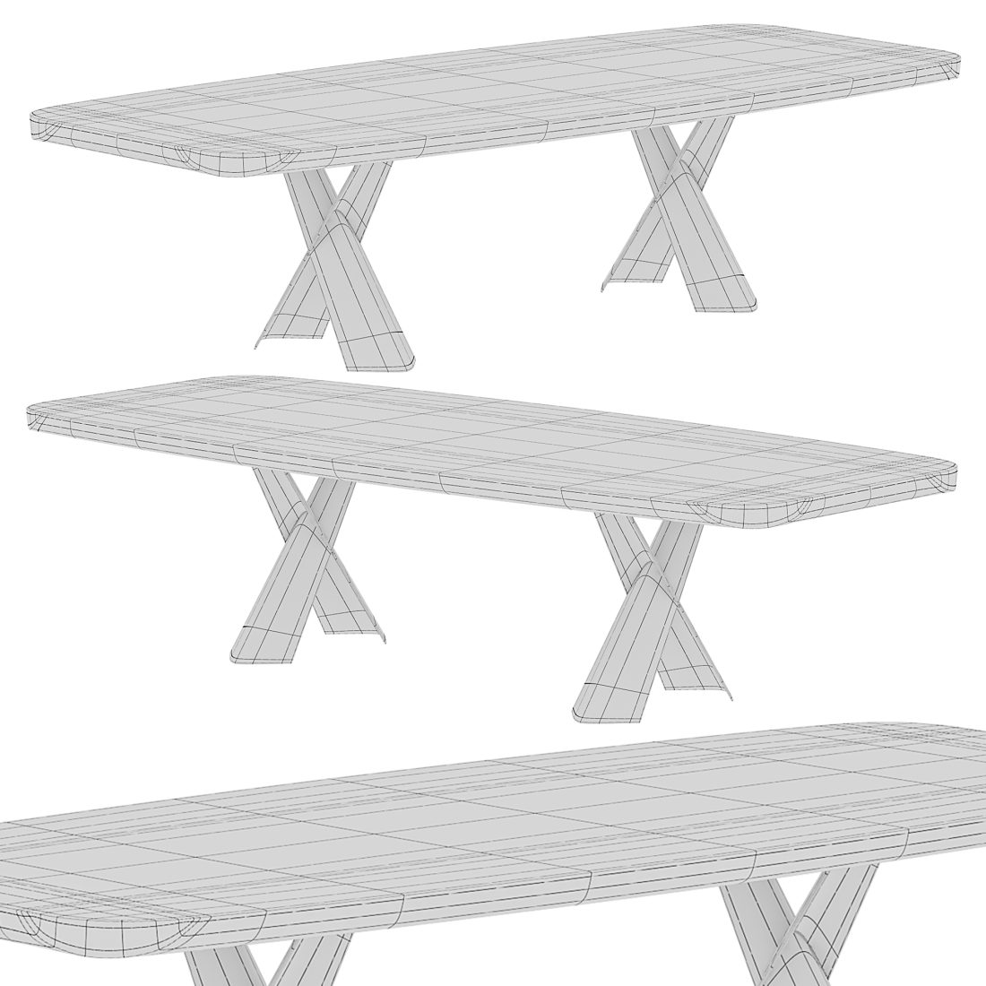 Mad Max Wood Wooden Table By Cattelanitalia - 3D Model for Corona