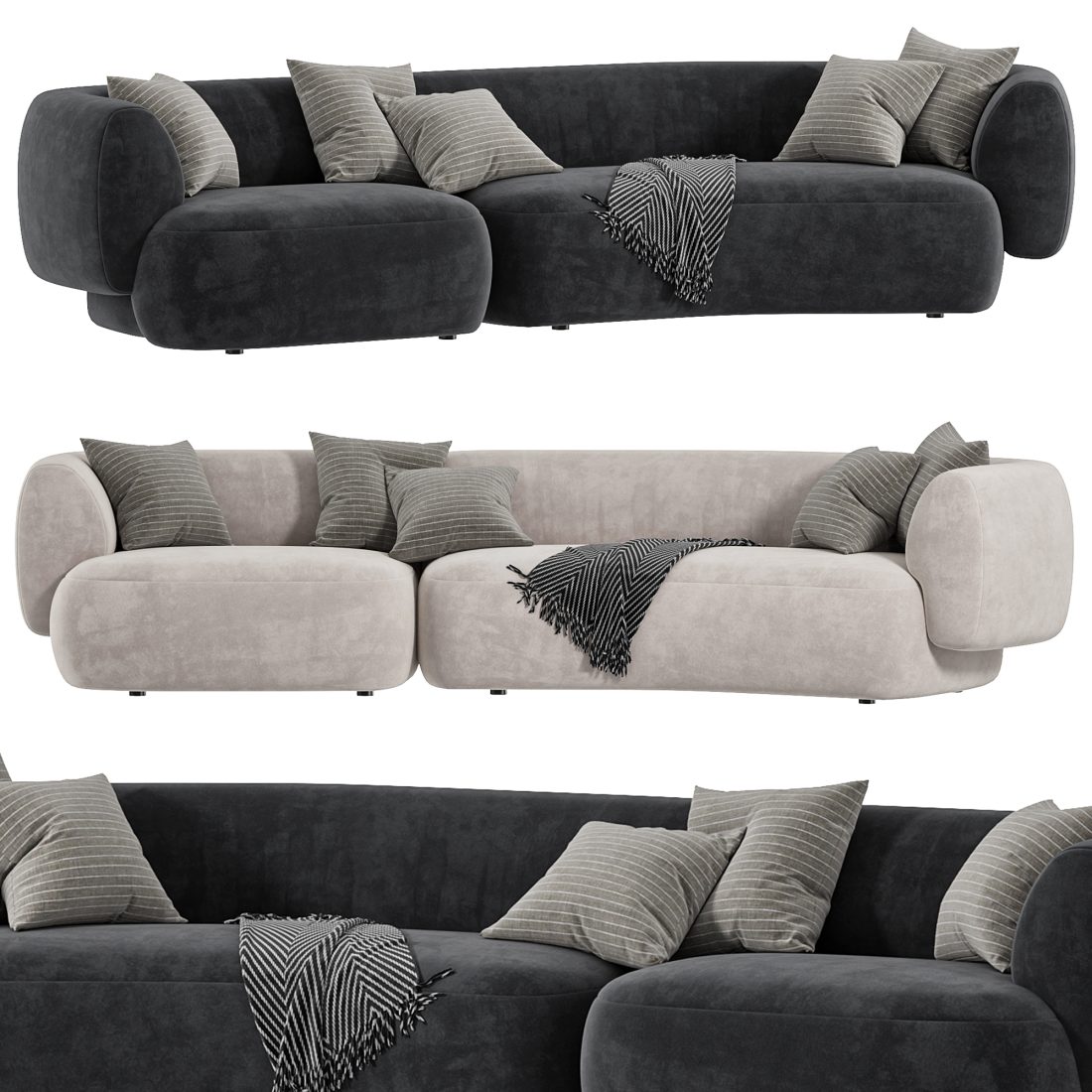 Hug Modular Sofa By Collectorgroup Collection - 3D Model for Corona