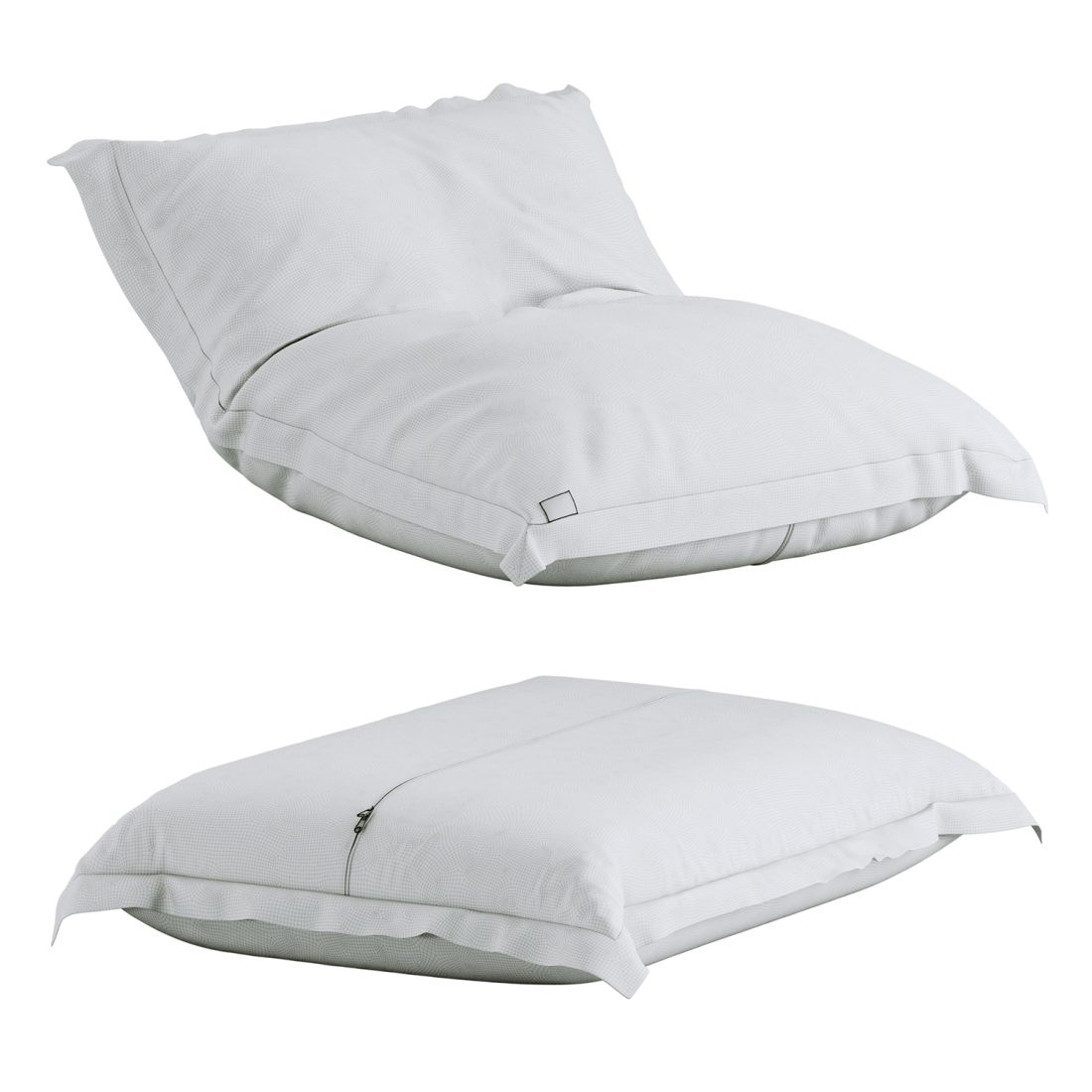 Frameless Pouf Pillow - 3D Model for Corona