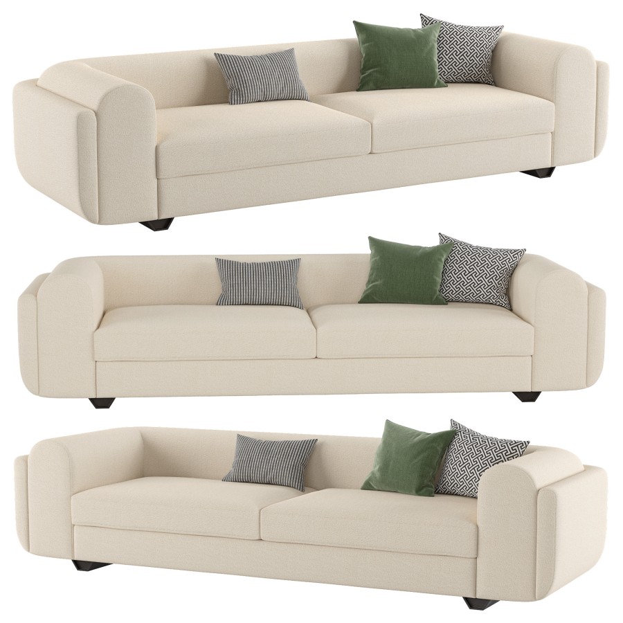 Sofa Eileen - 3D Model for VRay, Corona