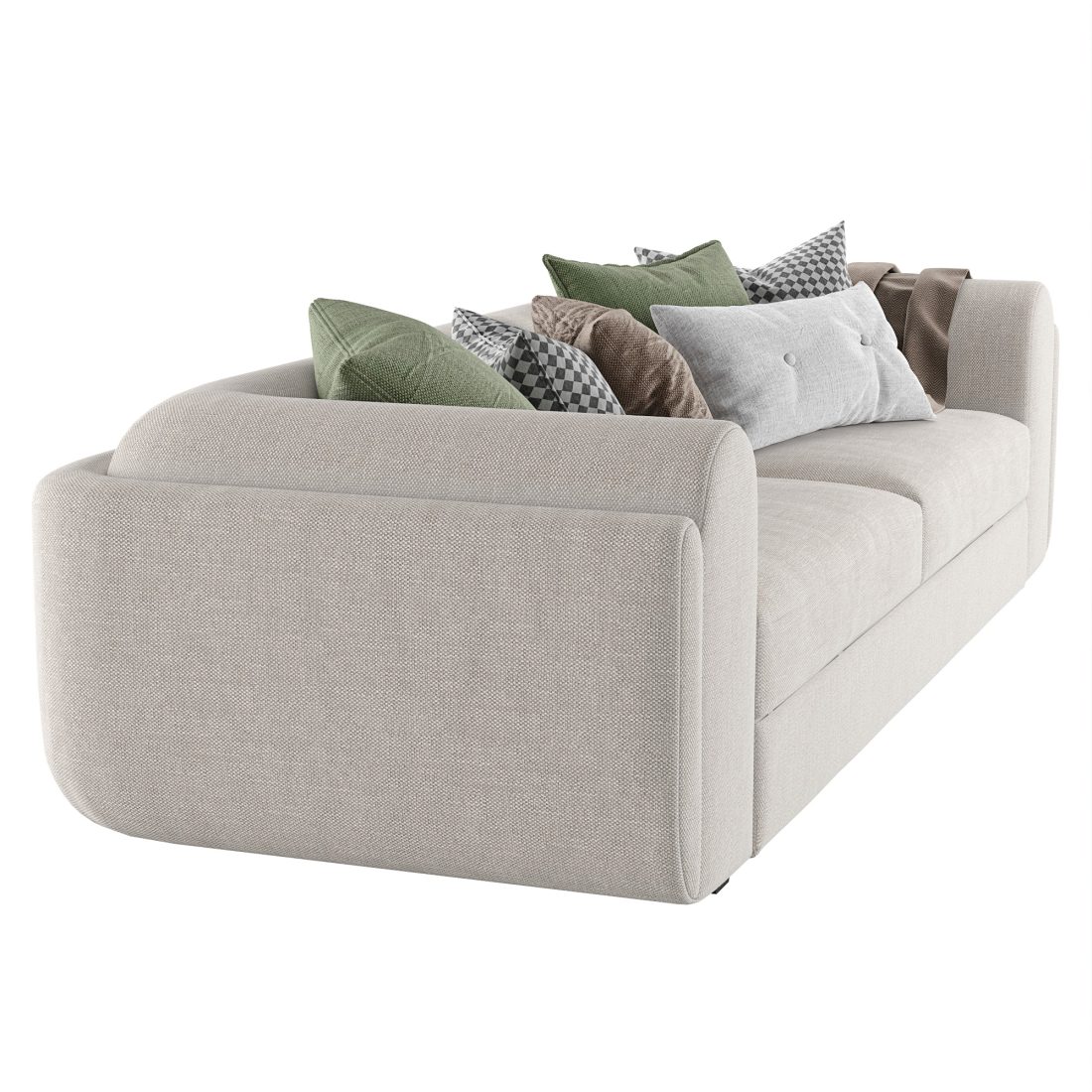 Eileen Sofa 3 Seater - 3D Model for VRay, Corona