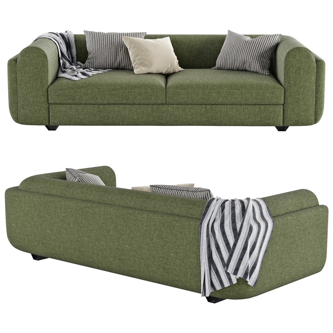 Eileen Sofa 2 Seater - 3D Model for VRay, Corona