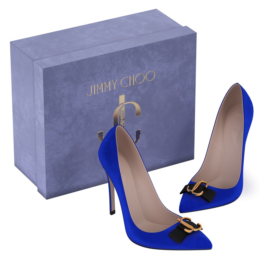 Jimmy Choo Love 100 Pumps Women Suede With Jc Embl - 3D Model for Corona