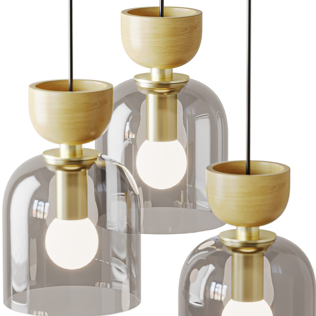 Pendant Lamp Ainar - 3D Model for VRay, Corona