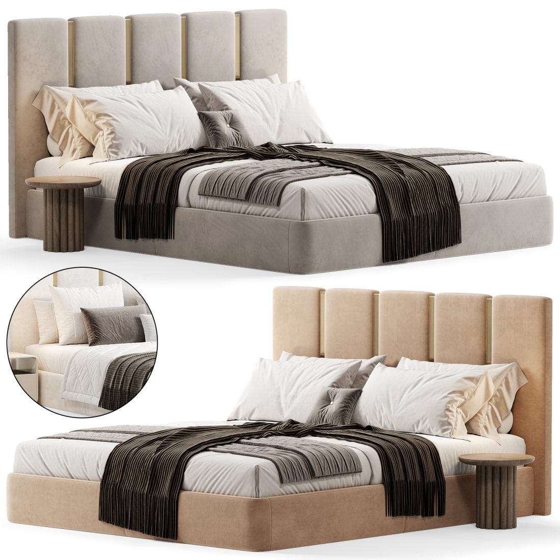 Club Bed By Rugiano 3D Model for Corona | CGMood
