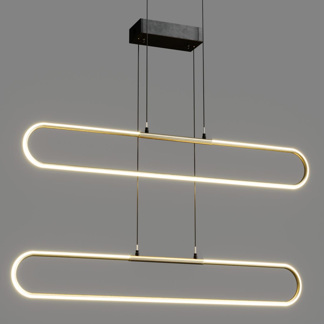 Oval Yatay Led Lamba - 3D Model for VRay, Corona