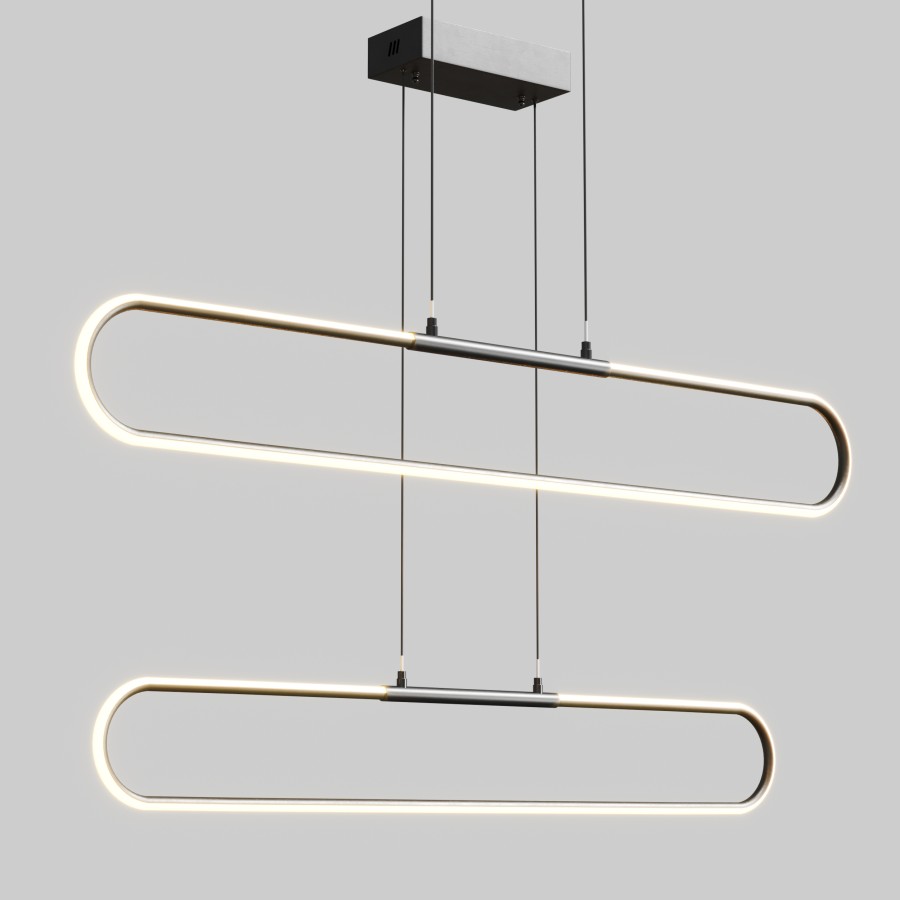 Oval Yatay Led Lamba - 3D Model for VRay, Corona