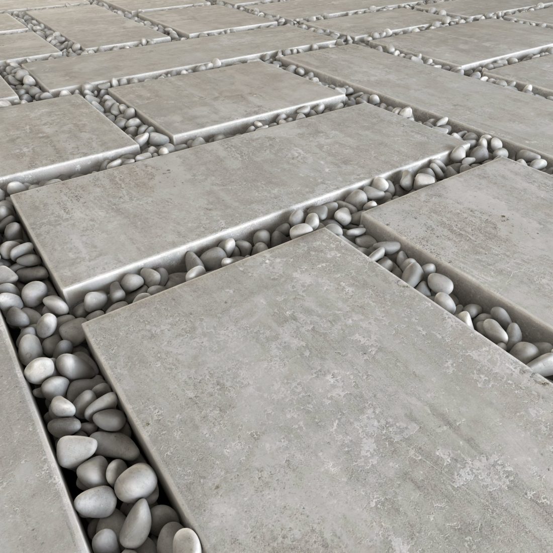 Paving Pebble N26 - 3D Model for VRay, Corona