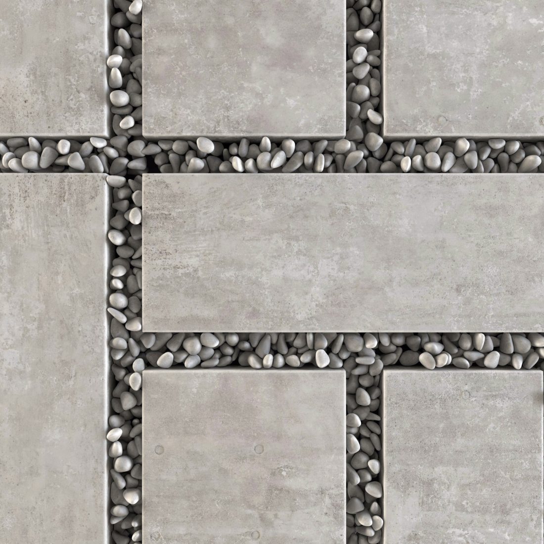 Paving Pebble N26 - 3D Model for VRay, Corona