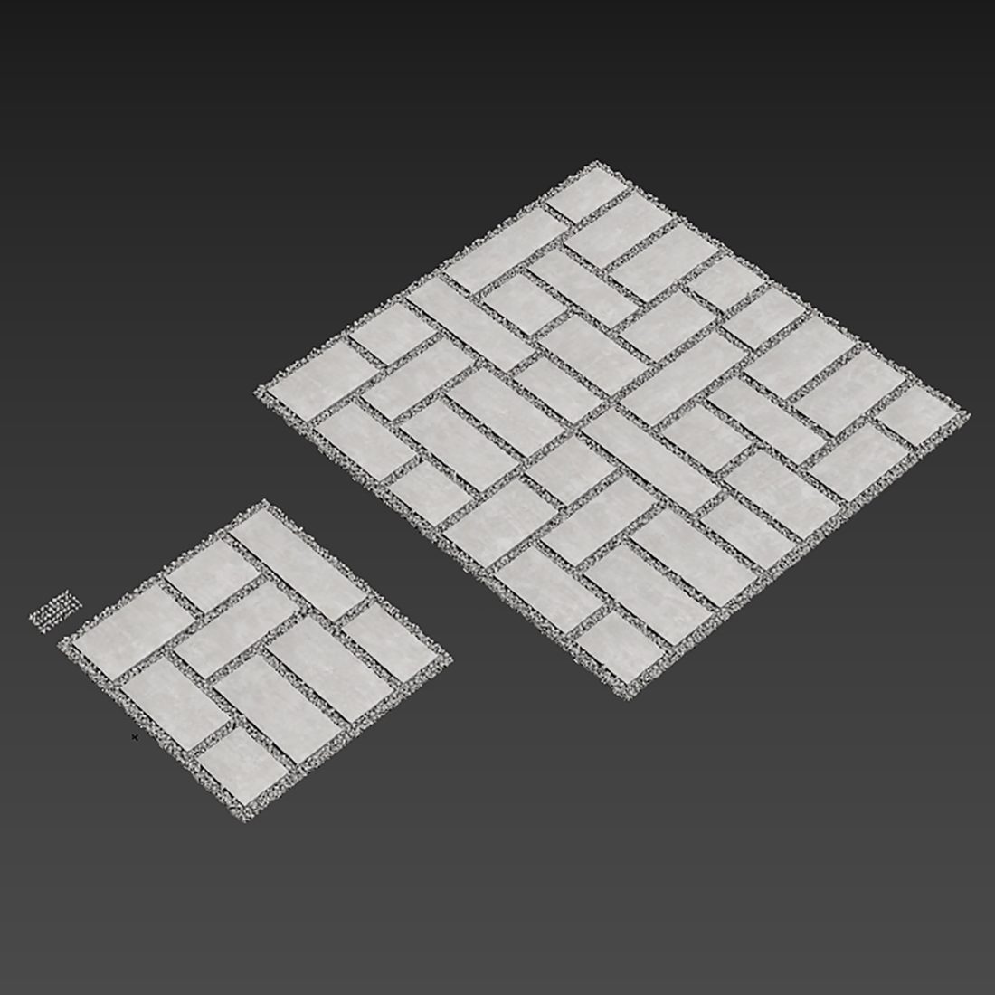Paving Pebble N26 - 3D Model for VRay, Corona