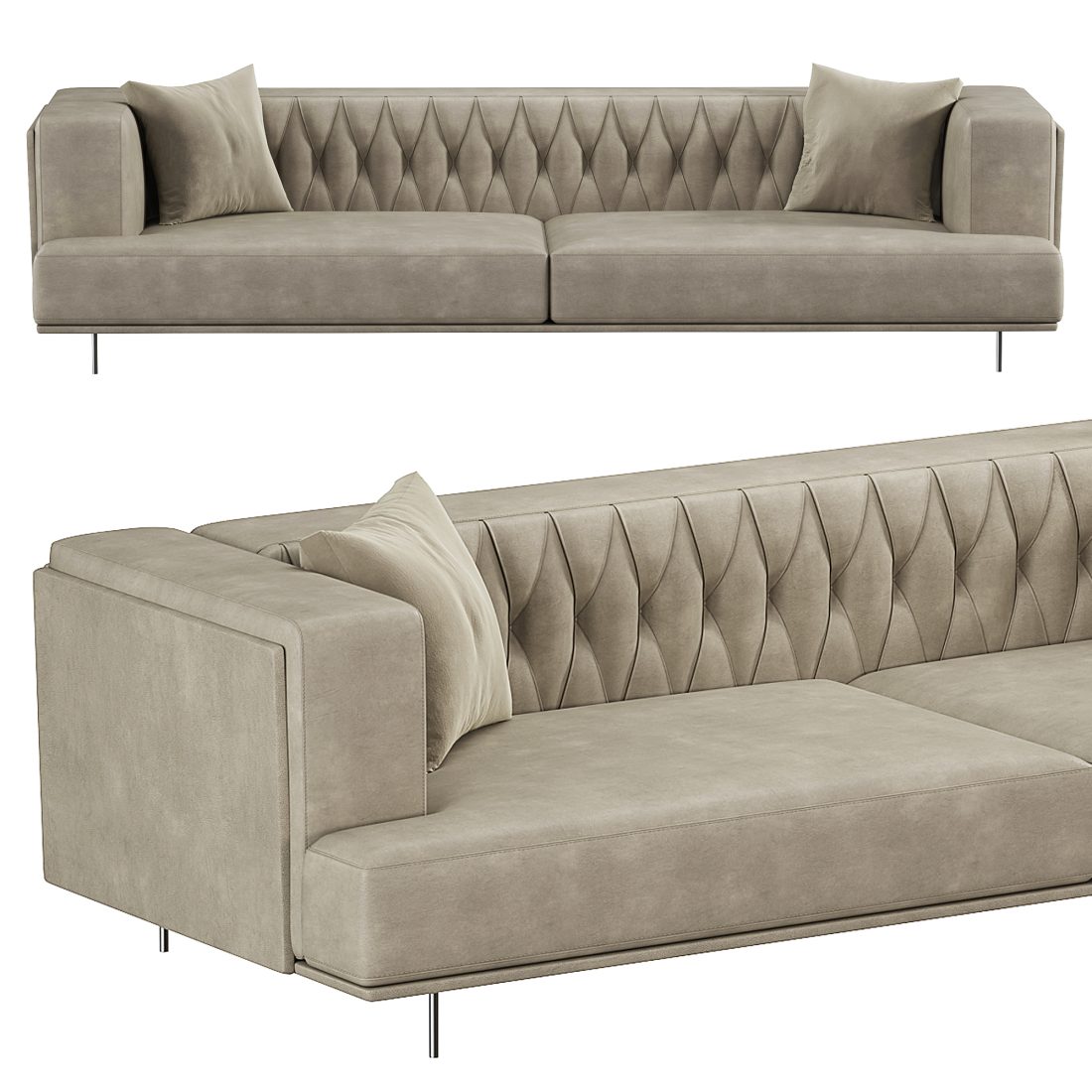 Mcqueen Sofa By Gamma - 3D Model for Corona