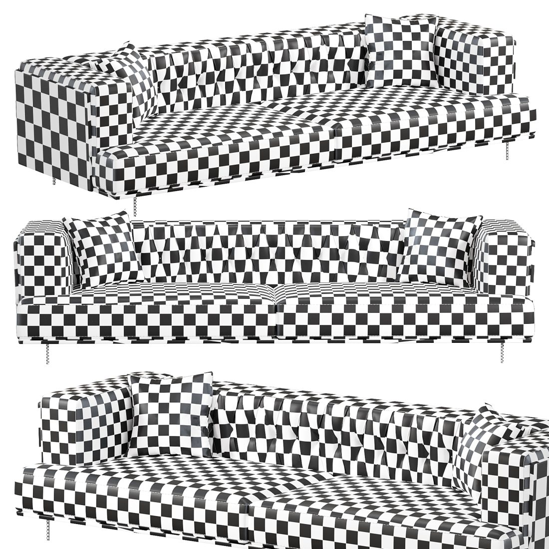 Mcqueen Sofa By Gamma - 3D Model for Corona