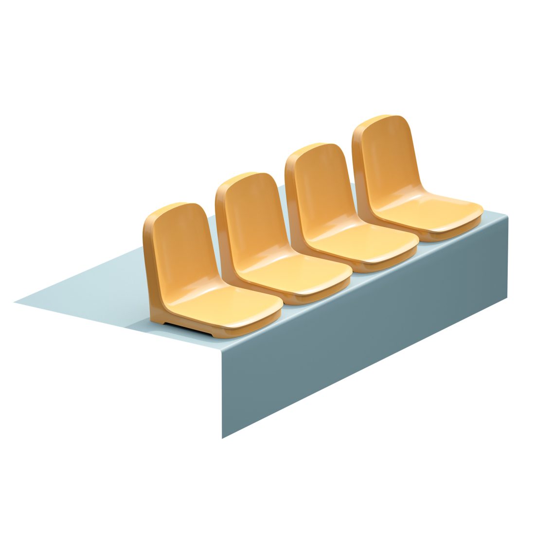 Plastic Chairs Seat Chairs For Stadium - 3D Model for FStorm, VRay, Corona