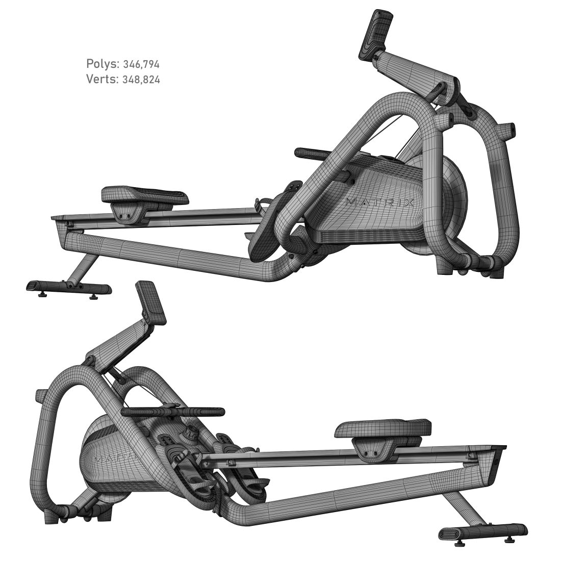 Matrix Rower - 3D Model for VRay, Corona