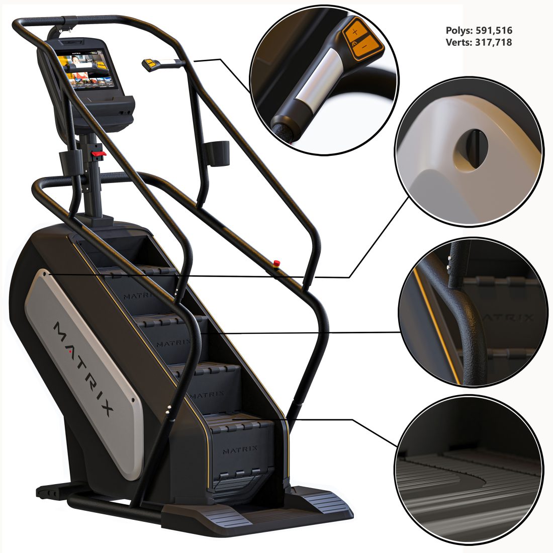 Matrix Fitness For Exercise Gym (part-1) 3D Model for VRay, Corona | CGMood