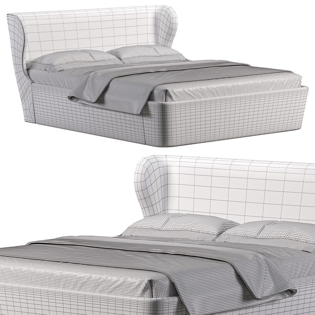 Papilio Bed By Bebiitalia 3D Model for Corona | CGMood