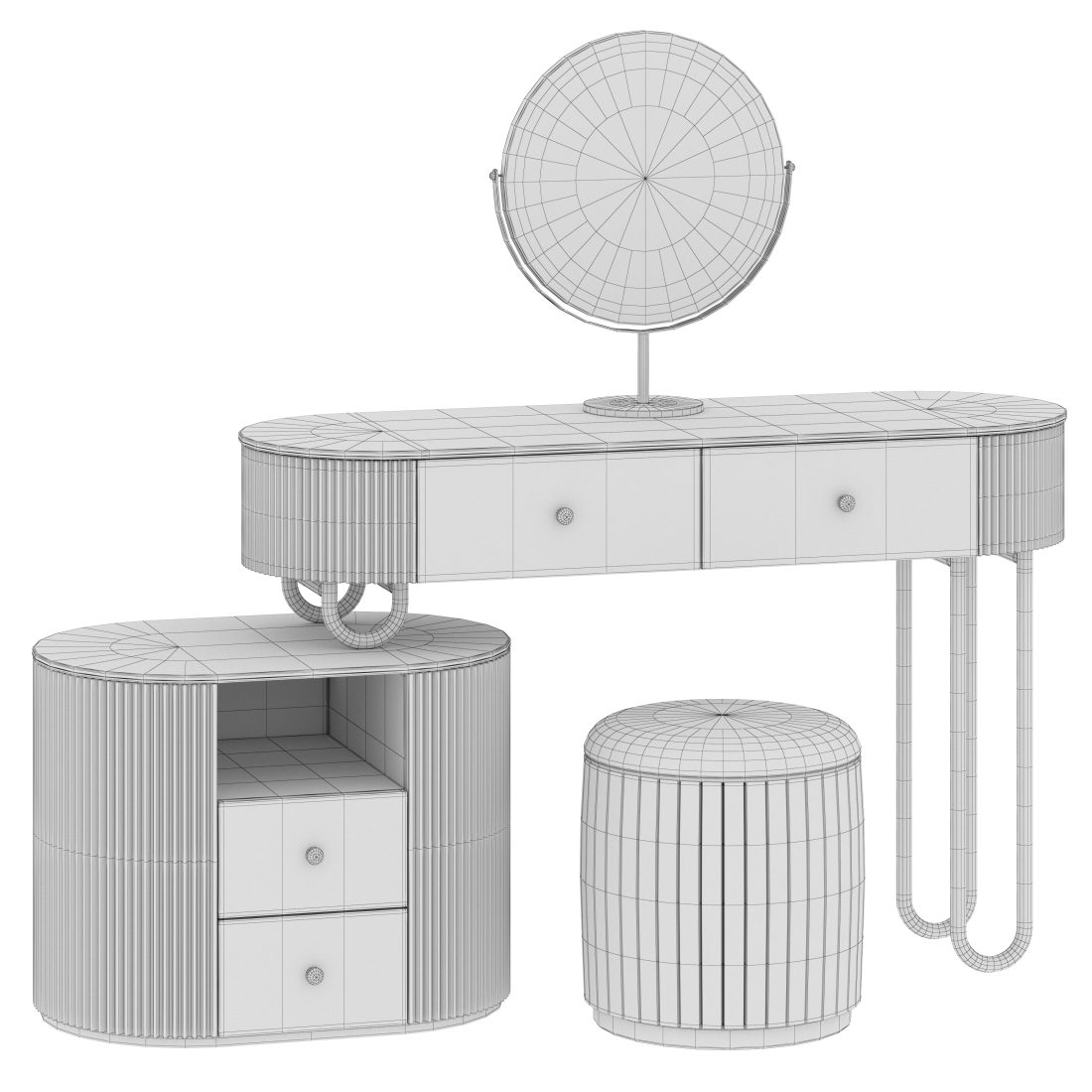 Vanity Set - 3D Model for VRay, Corona