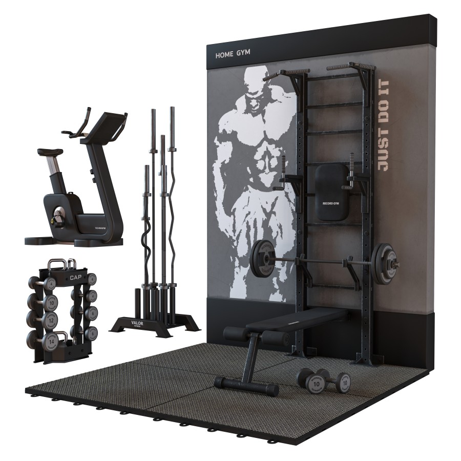 Gym Room Bodybuilding 3D Model for VRay, Corona | CGMood