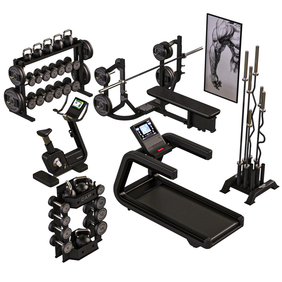Equipment Gym 2 3D Model for VRay, Corona | CGMood