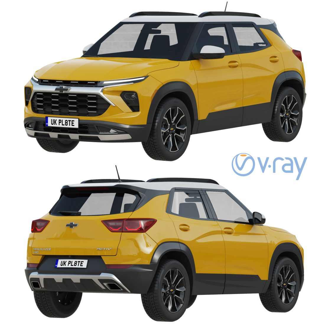 Chevrolet Trailblazer Activ 2024 3D Model for VRay | CGMood