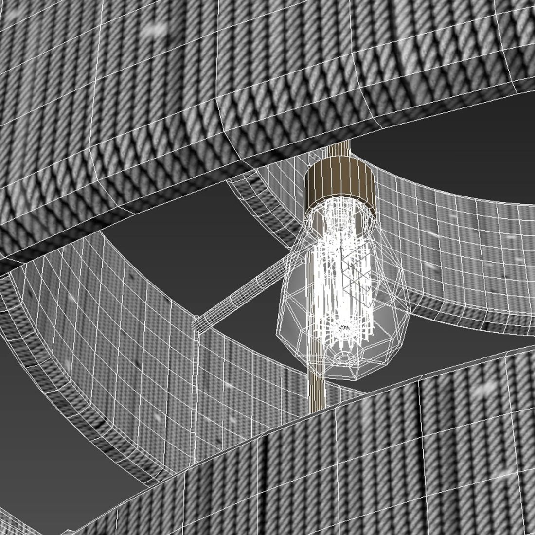 Palecek Everly Pendant Natural Light 3D Model for Corona | CGMood