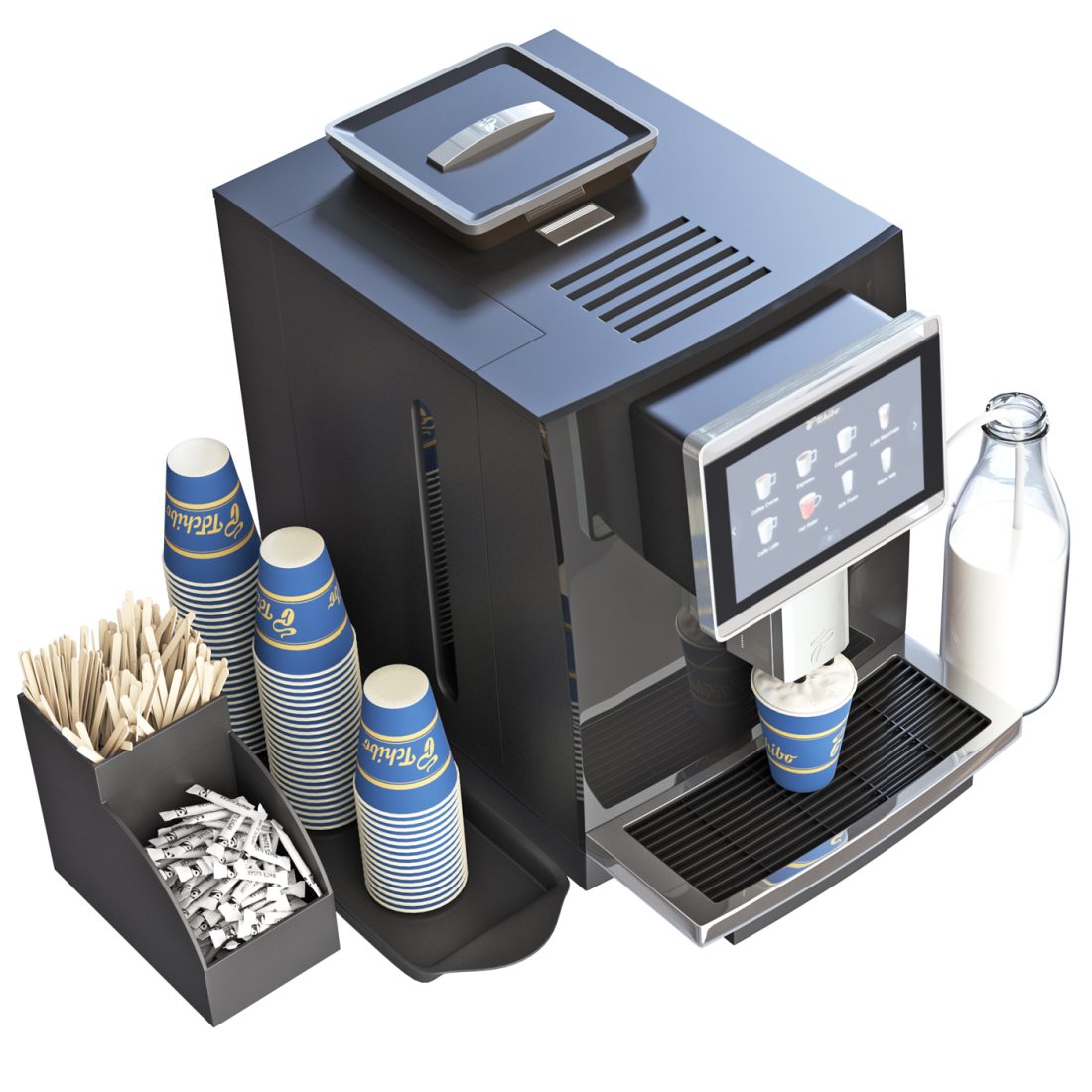 Tchibo Office Coffee Machine - 3D Model for VRay, Corona