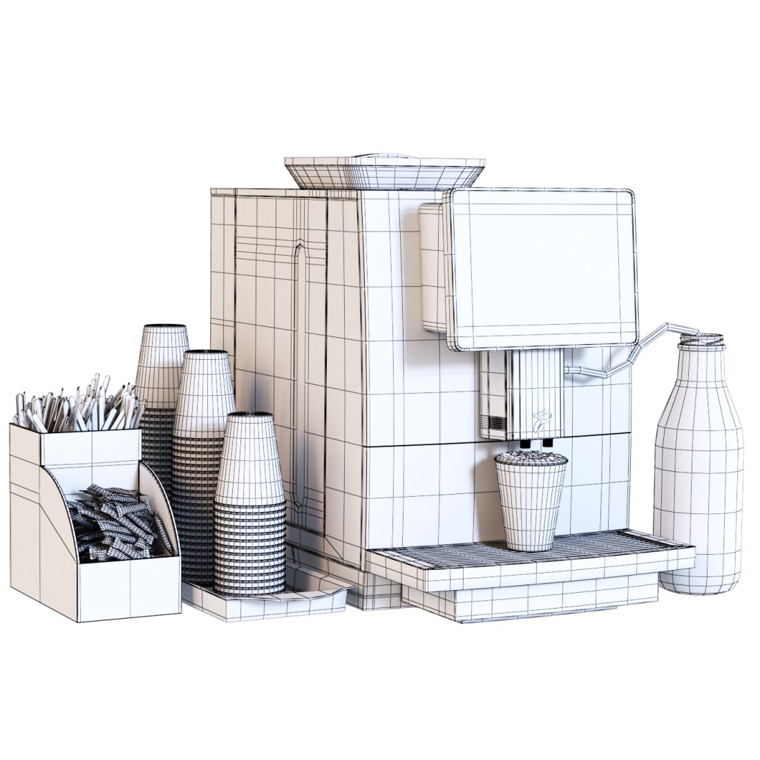 Tchibo Office Coffee Machine 3D Model for VRay, Corona | CGMood