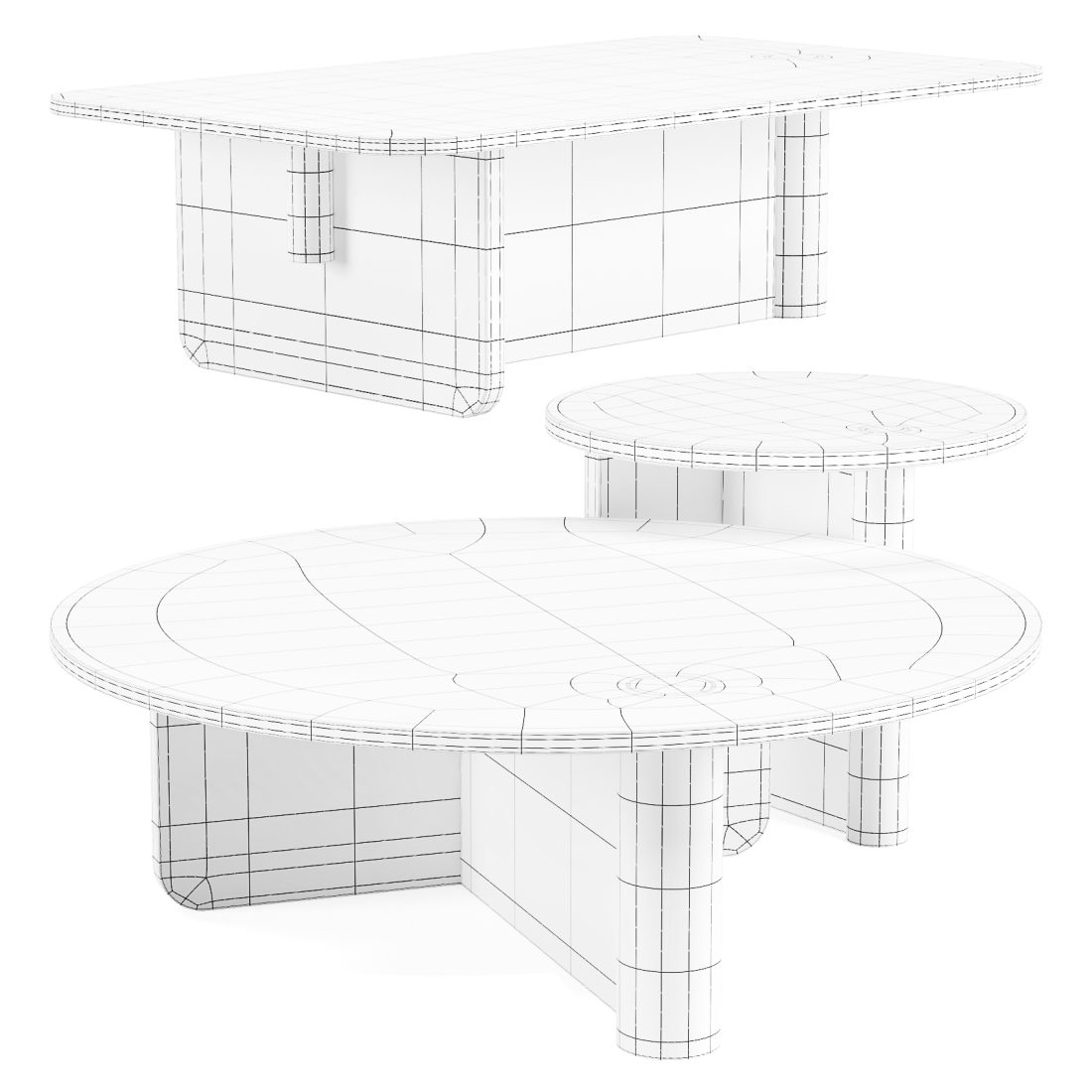 Natadora: Pivot - Coffee And Side Tables - 3D Model for Corona